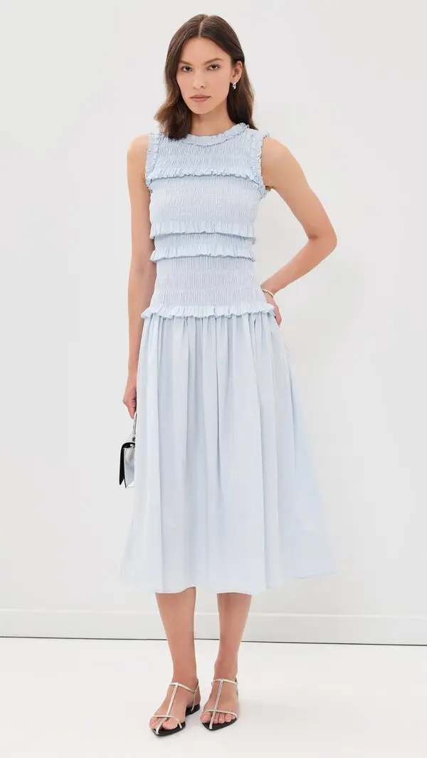 ROWING BLAZERS Cotton Smocked Dress