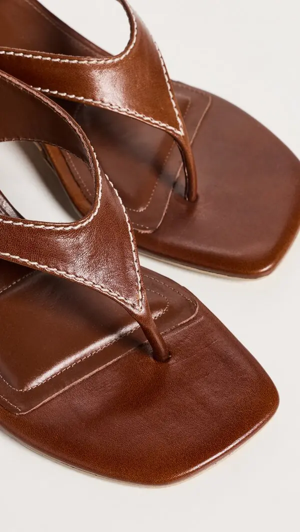 Simkhai Hazel Leather Thong Wedges