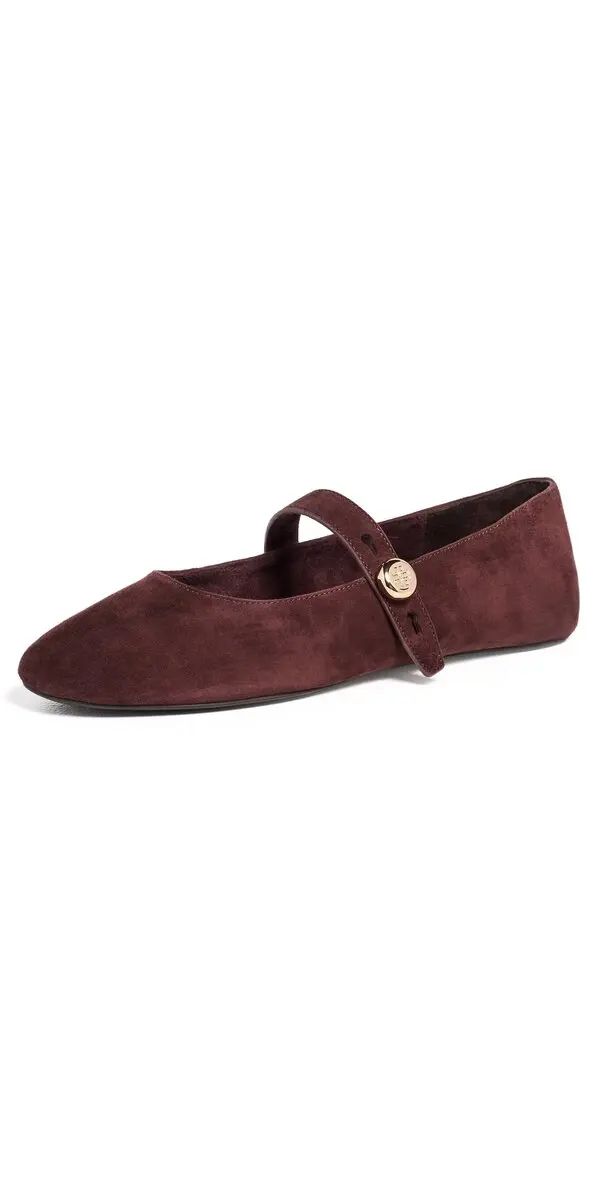 Tory Burch Romy Mary Jane Flats - Warm Brown