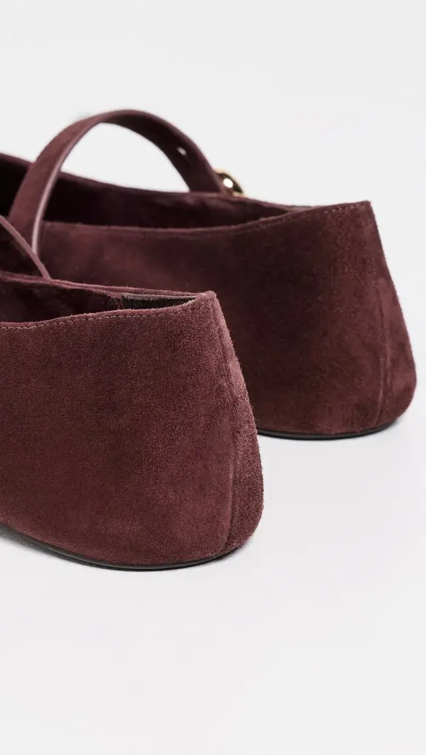 Tory Burch Romy Mary Jane Flats - Warm Brown