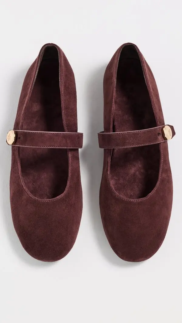 Tory Burch Romy Mary Jane Flats - Warm Brown