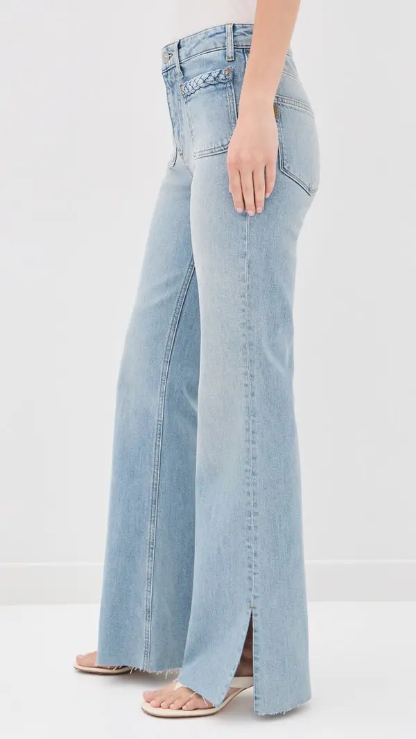 Paige Sofia Braided Patch Pocket Jeans