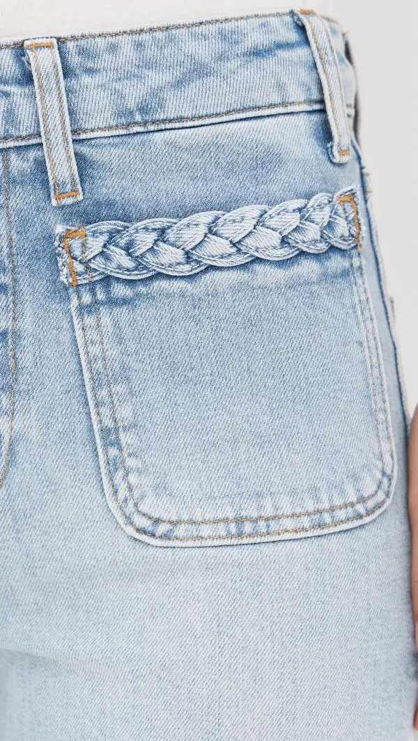 Paige Sofia Braided Patch Pocket Jeans