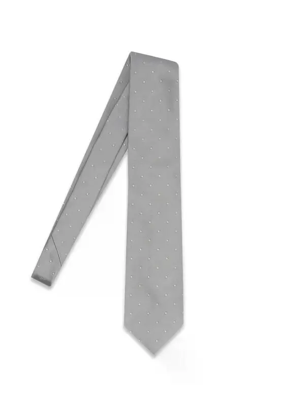 TOM FORD Polka-dot Silk Tie - Grey