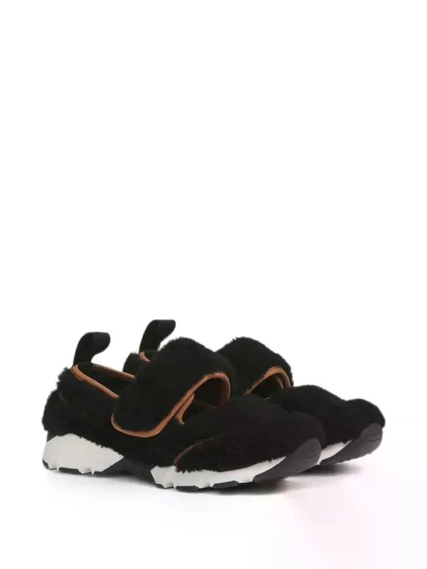 Marni Shearling Mary Jane Running Sneakers - Black