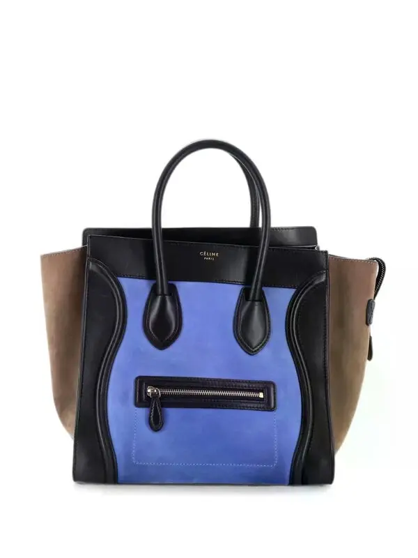 Celine Tricolor Leather Mini Tote Bag - Black