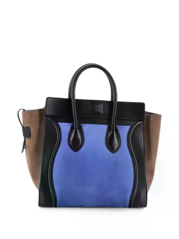 Celine Tricolor Leather Mini Tote Bag - Black