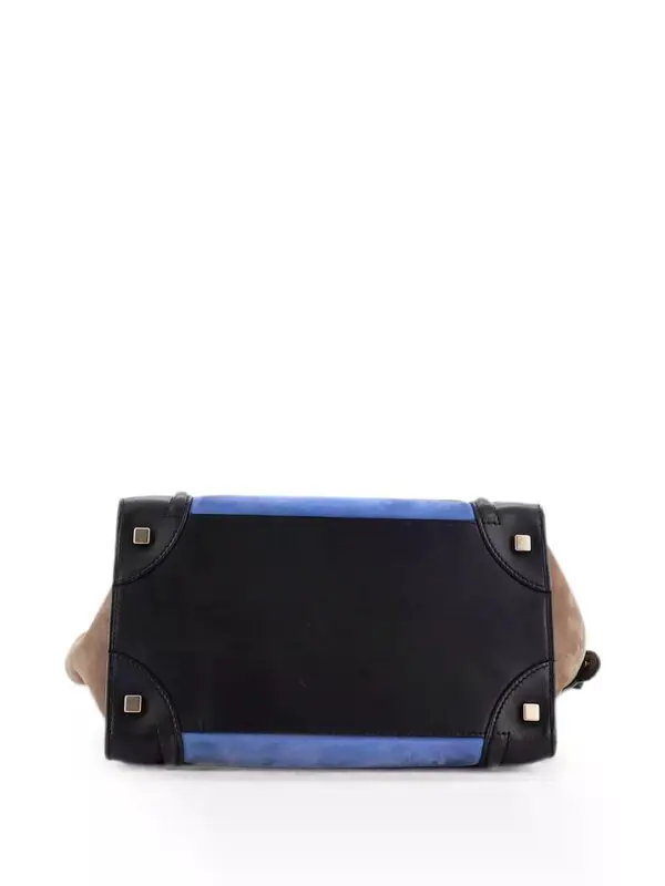 Celine Tricolor Leather Mini Tote Bag - Black