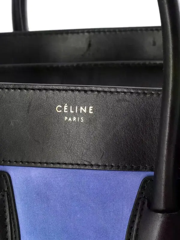 Celine Tricolor Leather Mini Tote Bag - Black