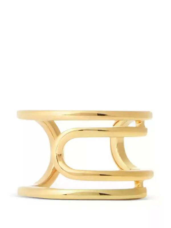 Off-White Paperclip Double-band Ring - Gold