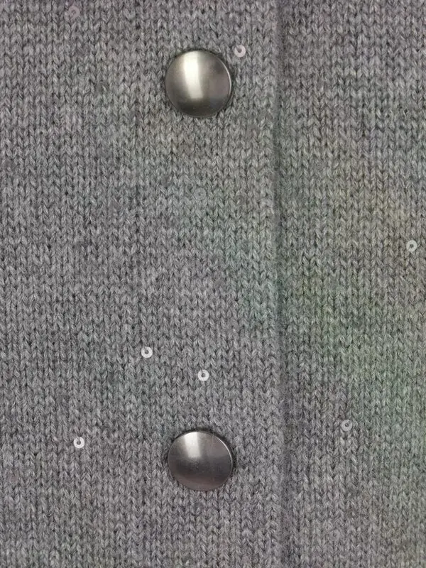 Brunello Cucinelli Sequin-embellished Cardigan - Grey