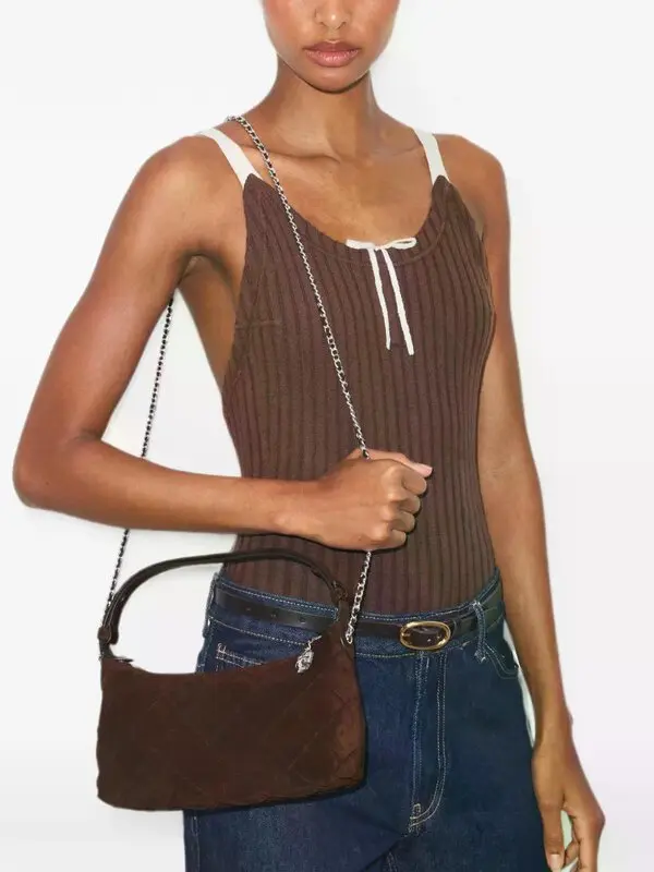 Tory Burch Fleming Suede Pochette