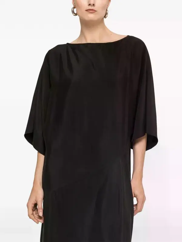 NISSA Viscose And Silk Midi Dress