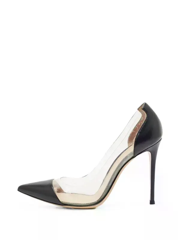 GIANVITO ROSSI Plexi Pointed-toe Pumps - Black