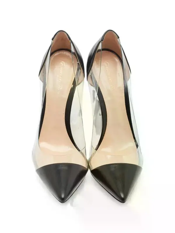 GIANVITO ROSSI Plexi Pointed-toe Pumps - Black