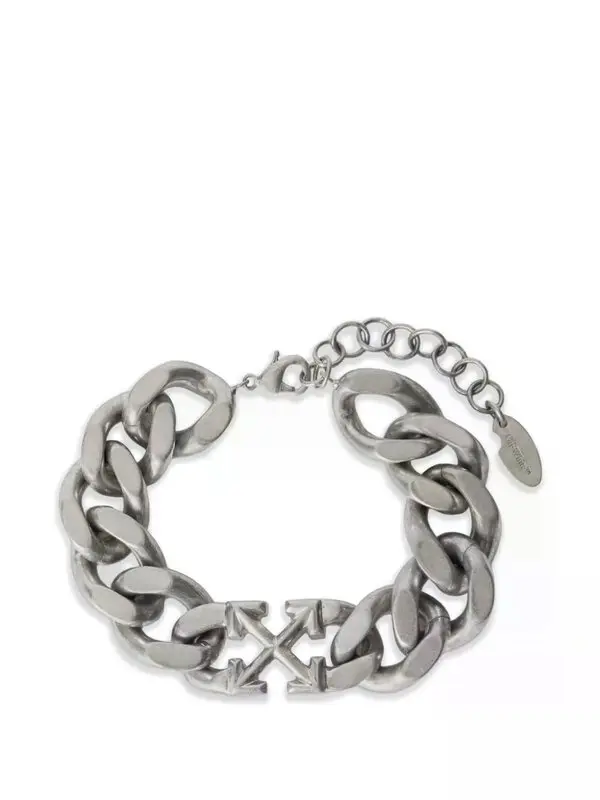 Off-White Arrow Curb-chain Bracelet - Silver