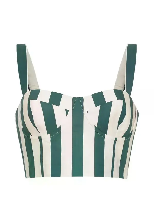 Cara Cara Claudine Striped Sweetheart Neck Top