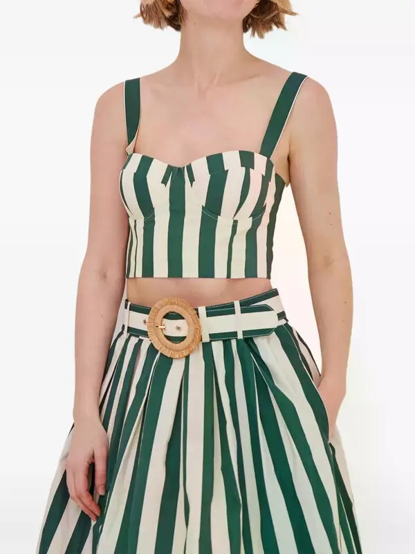 Cara Cara Claudine Striped Sweetheart Neck Top