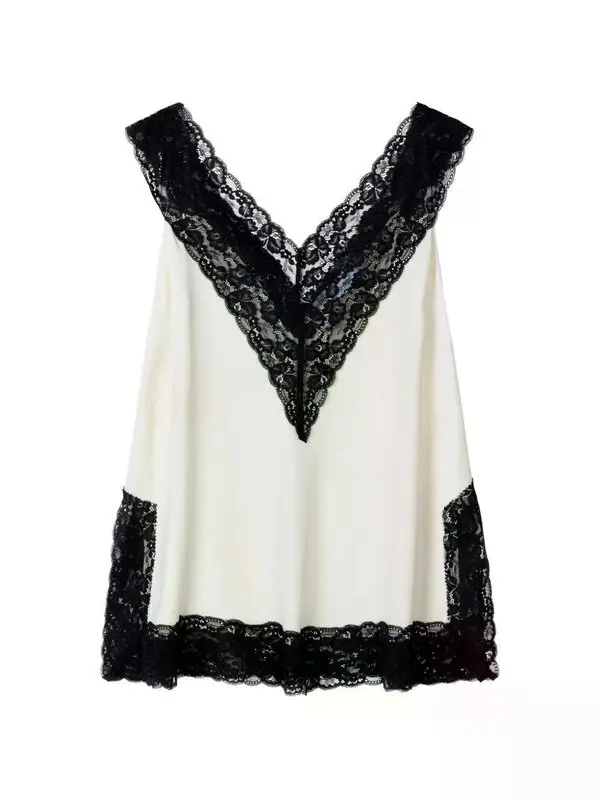 Stylein Miette Lace-trimmed V-neck Top