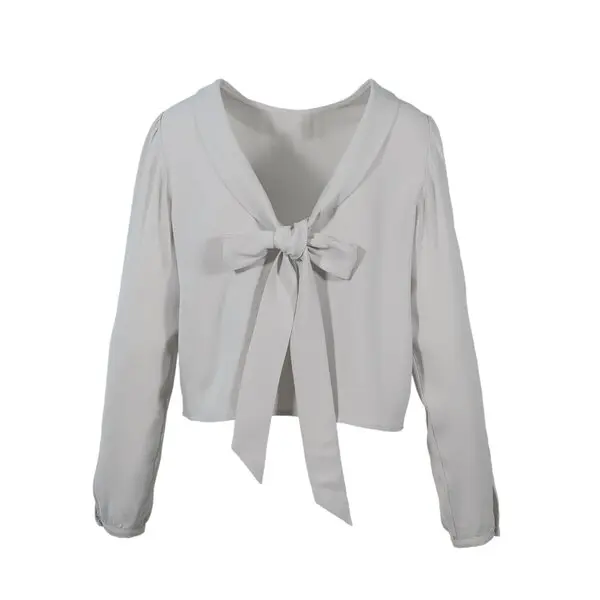 NARVAN Estere Blouse Velvet Gray
