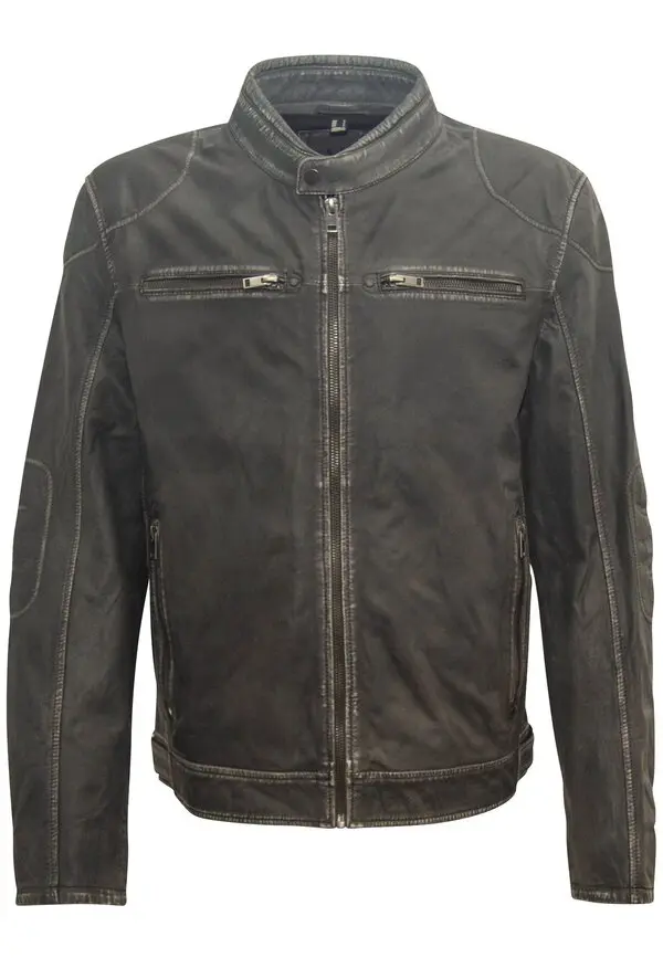 Mauritius Fabian Cf Leather Jacket, Granit