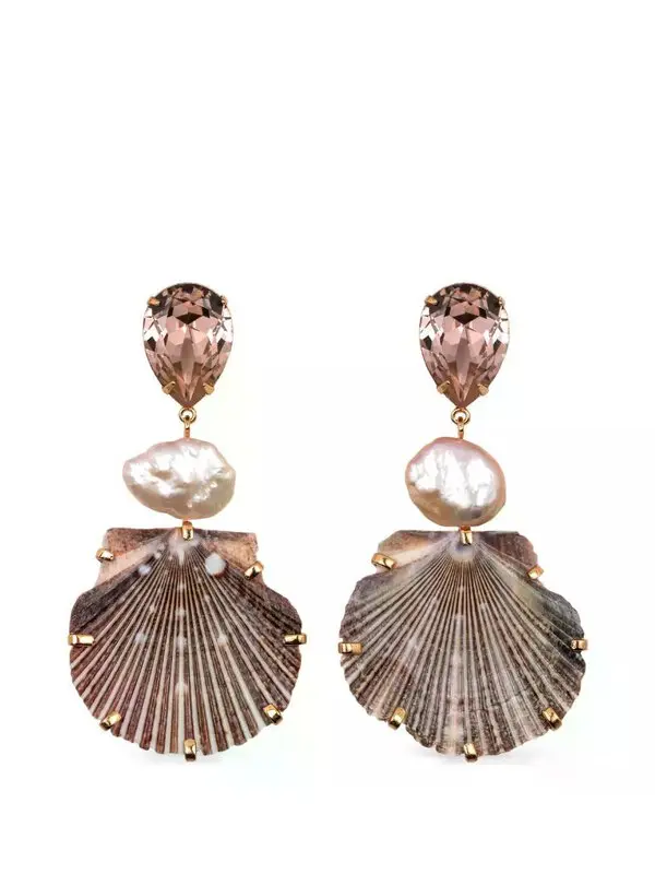 JENNIFER BEHR Moray Shell Pendant Earrings
