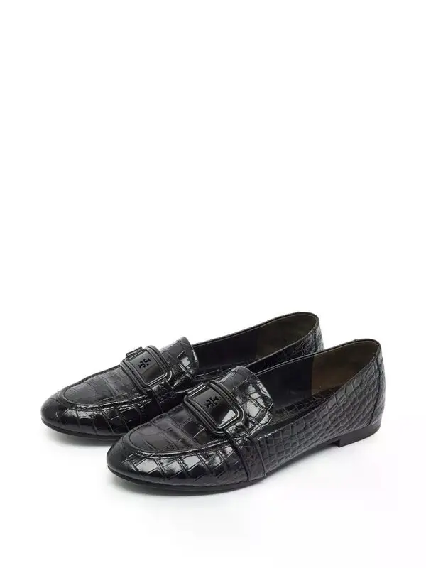 Tory Burch Croc-embossed Leather Loafers