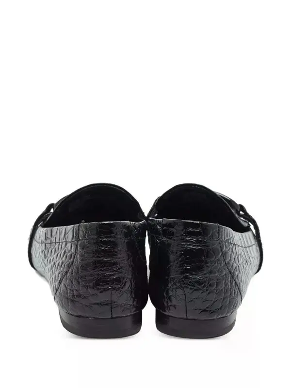 Tory Burch Croc-embossed Leather Loafers
