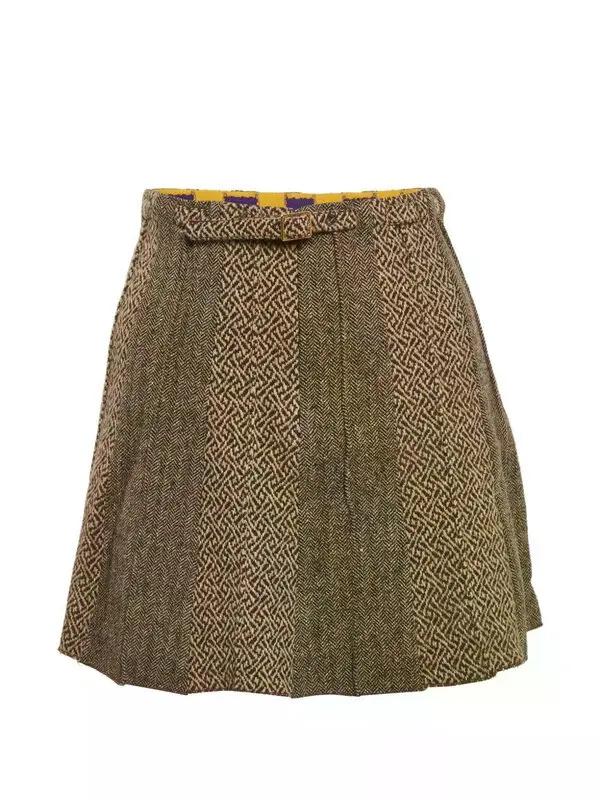 Etro Striped Tweed Mini Skirt