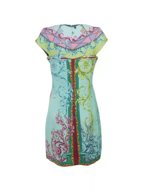 Versace Barocco Print Sleeveless Mini Dress