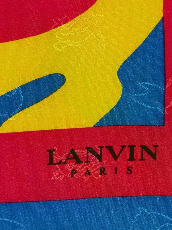 LANVIN Abstract Bird Print Scarf
