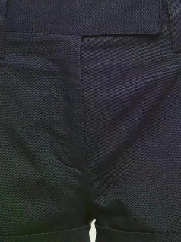 Prada Twill Turn-up Mini Shorts