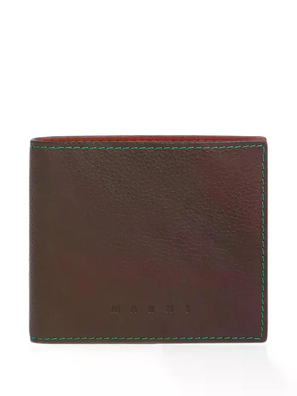 Marni Saddle-stitch Bifold Wallet - Brown