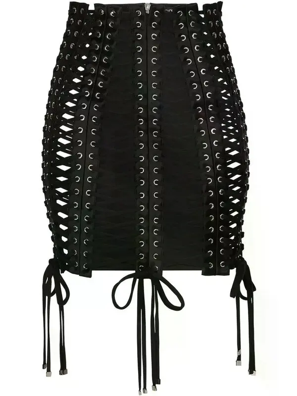 Dolce & Gabbana Eyelet Embellished Miniskirt