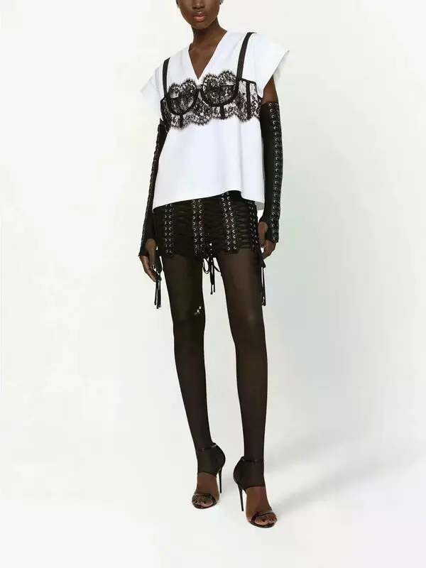 Dolce & Gabbana Eyelet Embellished Miniskirt
