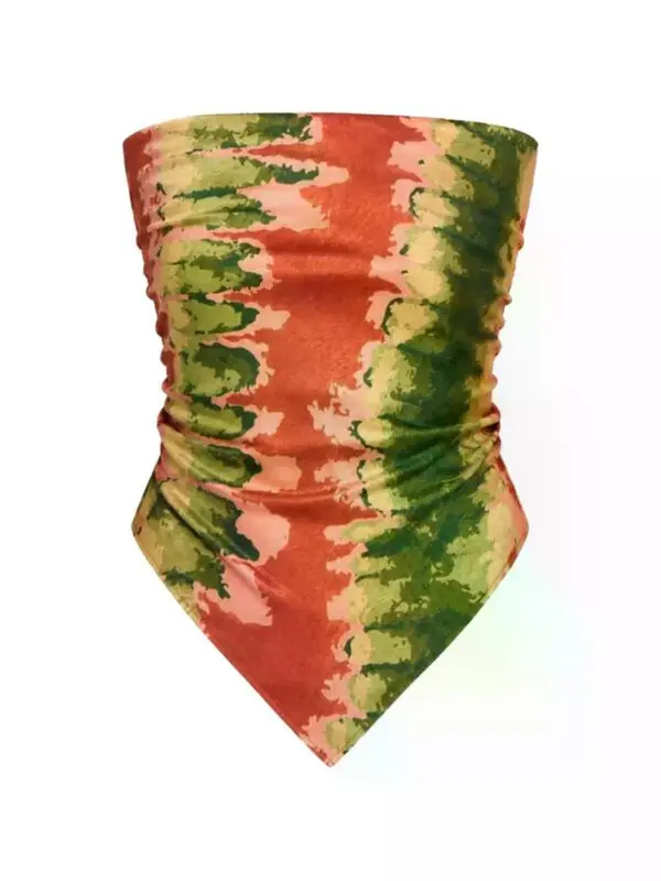 DIARRABLU Abstract Print Strapless Top