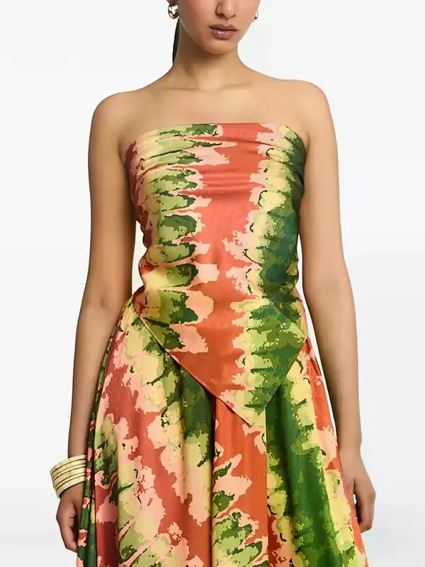 DIARRABLU Abstract Print Strapless Top