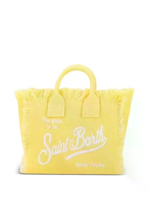 MC2 SAINT BARTH Logo Print Shoulder Bag - Yellow