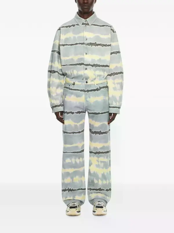 Off-White Tie-dye Effect Relaxed Fit Jeans