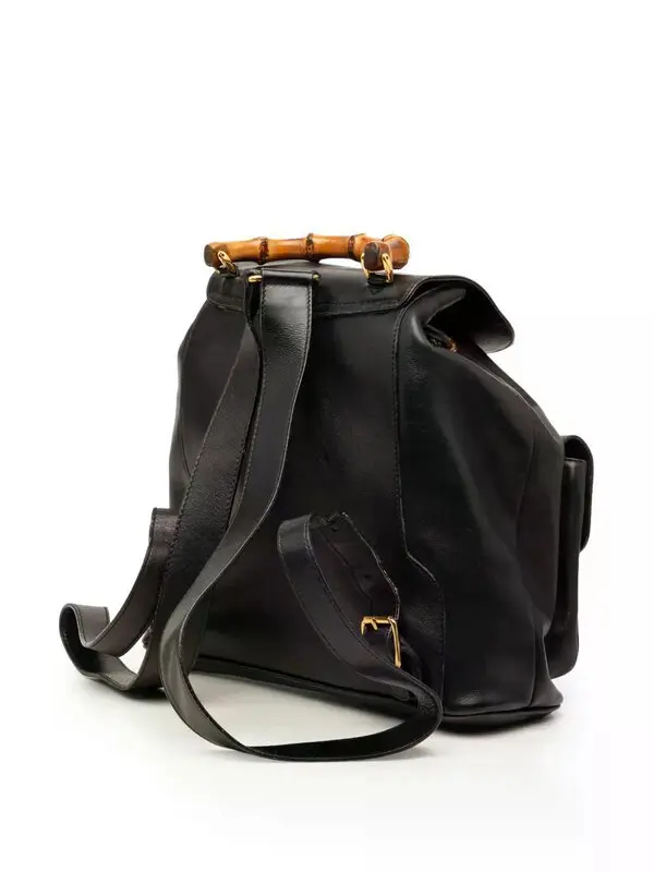 Gucci Calfskin Bamboo Drawstring Backpack