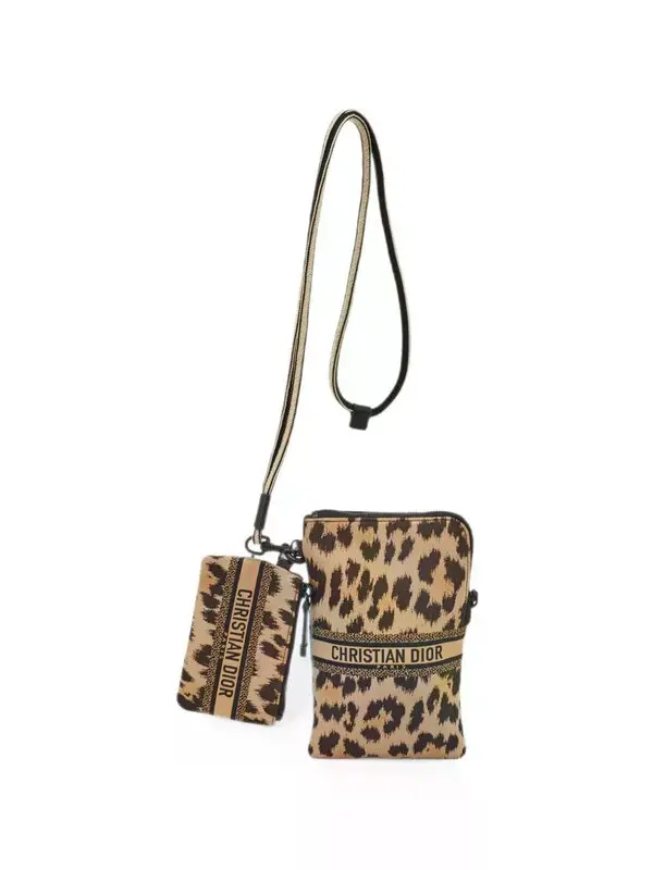 Dior Diortravel Animal-print Crossbody Bag - Neutrals