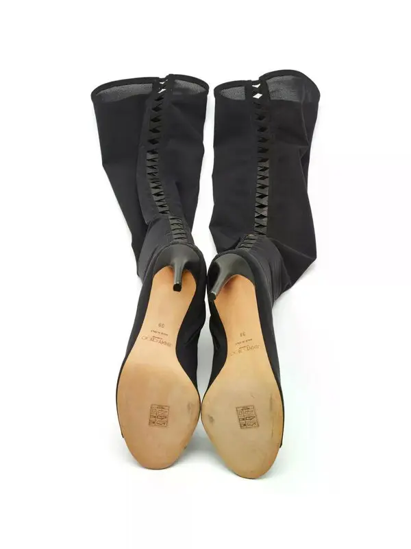 JIMMY CHOO Open-toe Mesh Boots