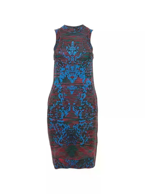 Missoni Intarsia Knit High Neck Midi Dress