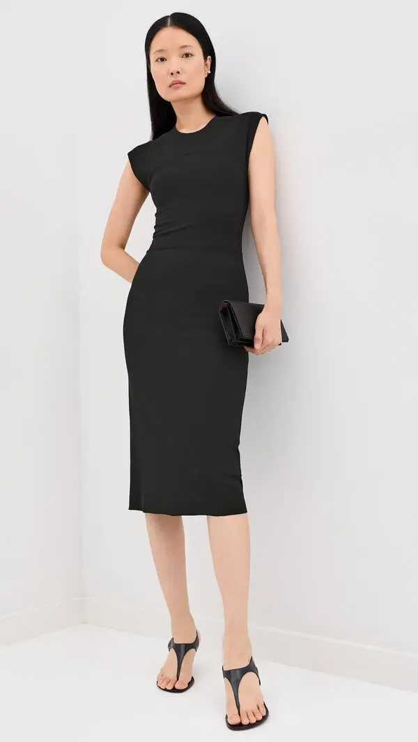 JIL SANDER Sleeveless Crewneck Midi Dress