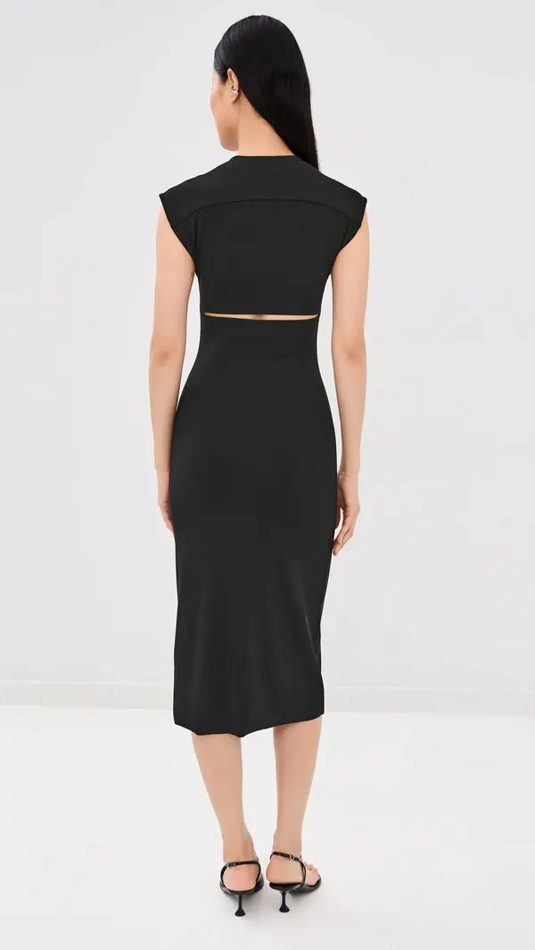 JIL SANDER Sleeveless Crewneck Midi Dress