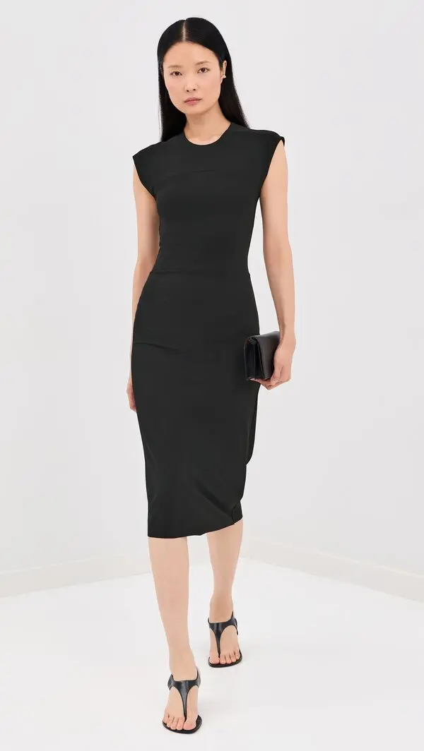 JIL SANDER Sleeveless Crewneck Midi Dress