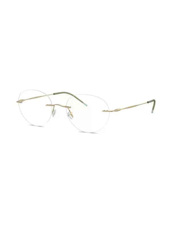 Giorgio Armani Rimless Round Frame Eyeglasses