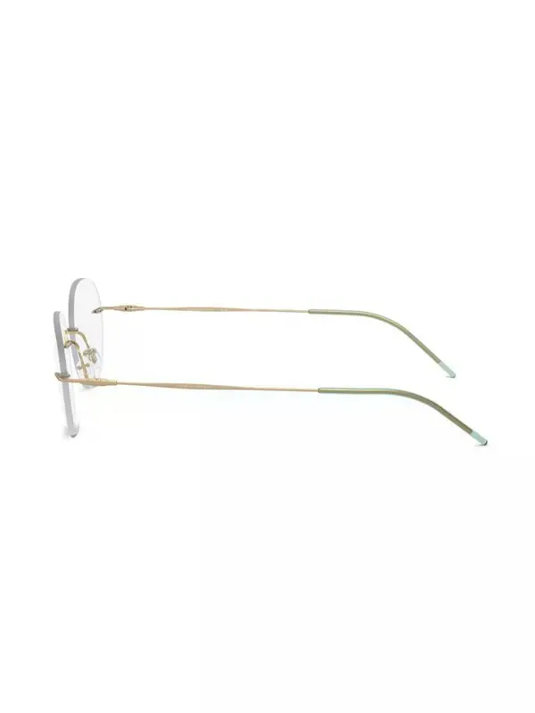 Giorgio Armani Rimless Round Frame Eyeglasses
