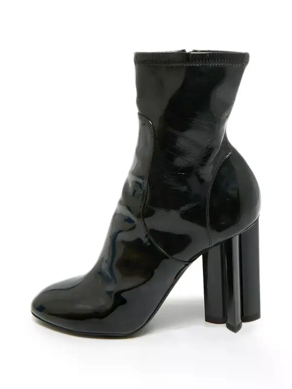 Saint Laurent Silhouette Flower-cut Ankle Boots