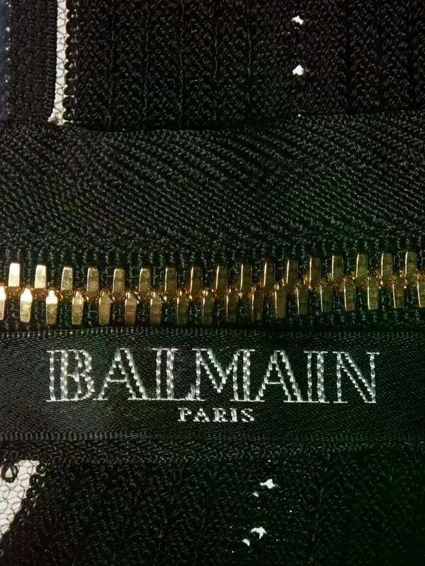 Balmain Sheer-striped Off-shoulder Mini Dress